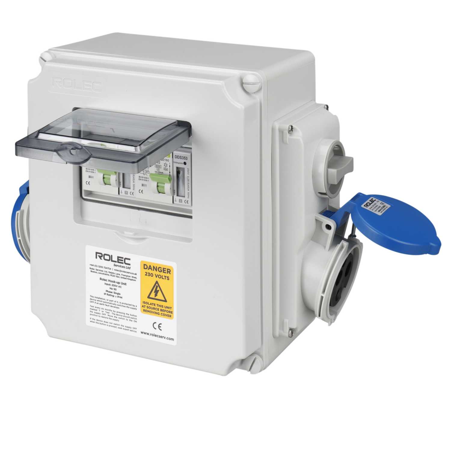 Rolec LSHU 32A Interlocked 2 Way Metered Caravan Hook Up Point ...