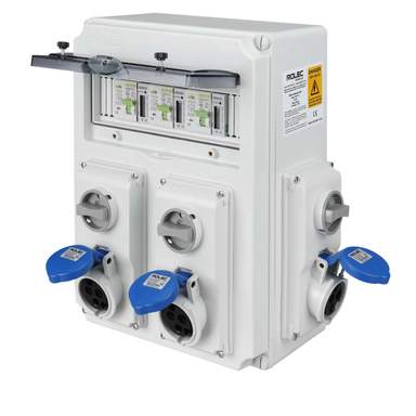 Rolec LSHU 16A Interlocked 3 Way 10A RCBO Metered Caravan Hook Up Point ...