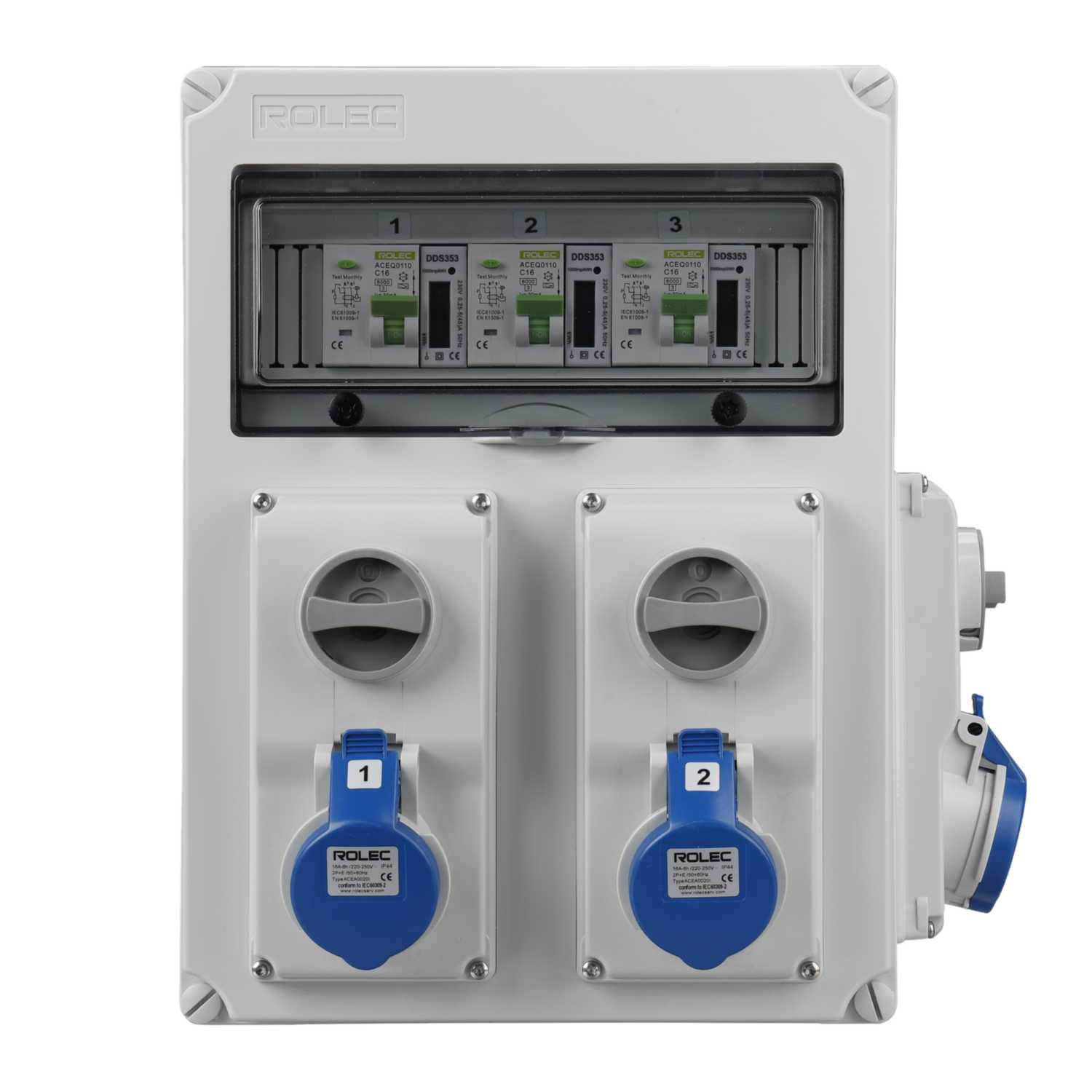 Rolec LSHU 16A Interlocked 3 Way Metered Caravan Hook Up Point ...