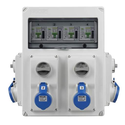 Rolec LSHU 16A Interlocked 4 Way 10A RCBO Metered Caravan Hook Up Point ...