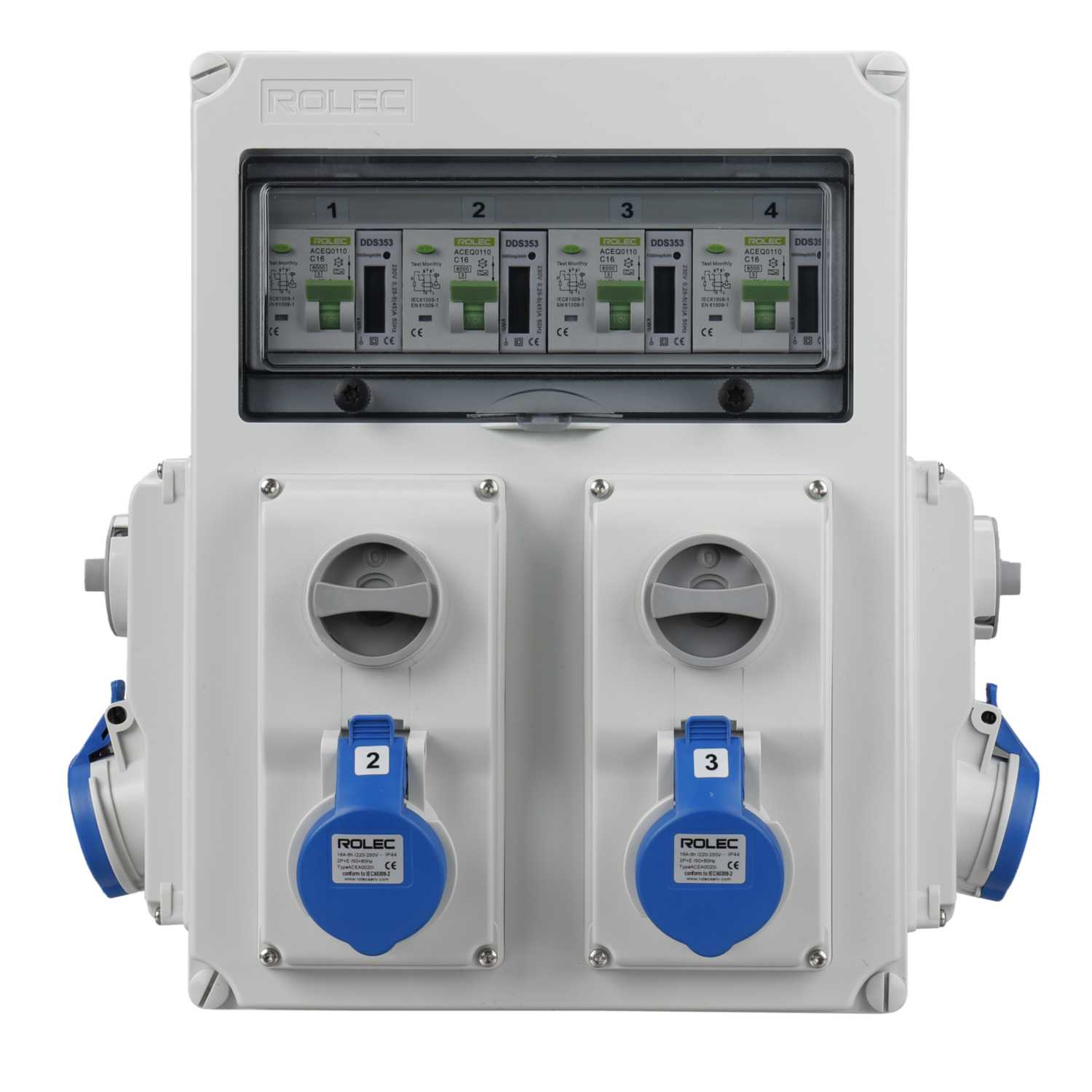 Rolec LSHU 16A Interlocked 4 Way Metered Caravan Hook Up Point ...