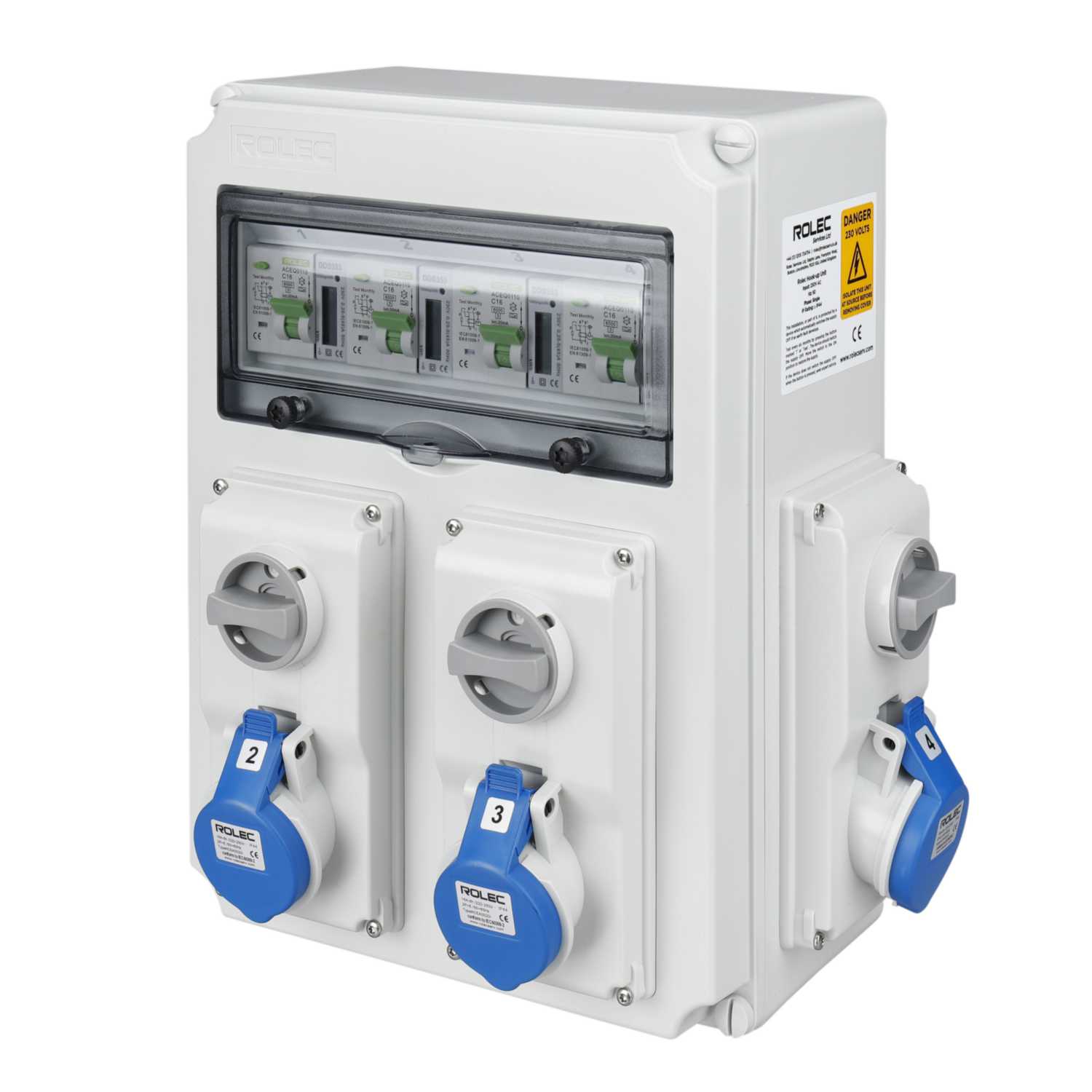 Rolec LSHU 16A Interlocked 4 Way Metered Caravan Hook Up Point ...