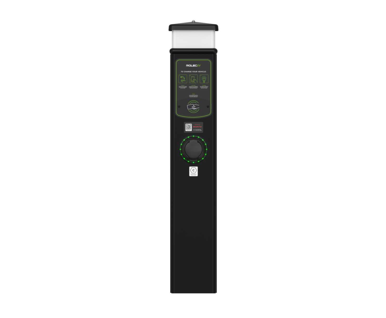 Rolec EV BasicCharge Smart EV Charging Pedestal 7.4kW 1 x Type 2 Socket ...