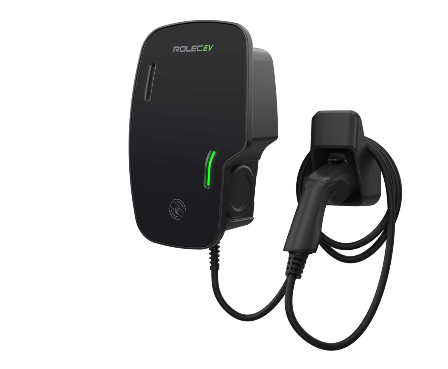 Rolec EV Zura Smart EV Charger 7.4kW 1 x Type 2 5 m Tethered Lead Black ...