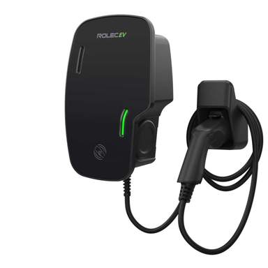 Rolec EV Zura Smart EV Charger 22kW 1 x Type 2 5m Tethered Lead Black ...