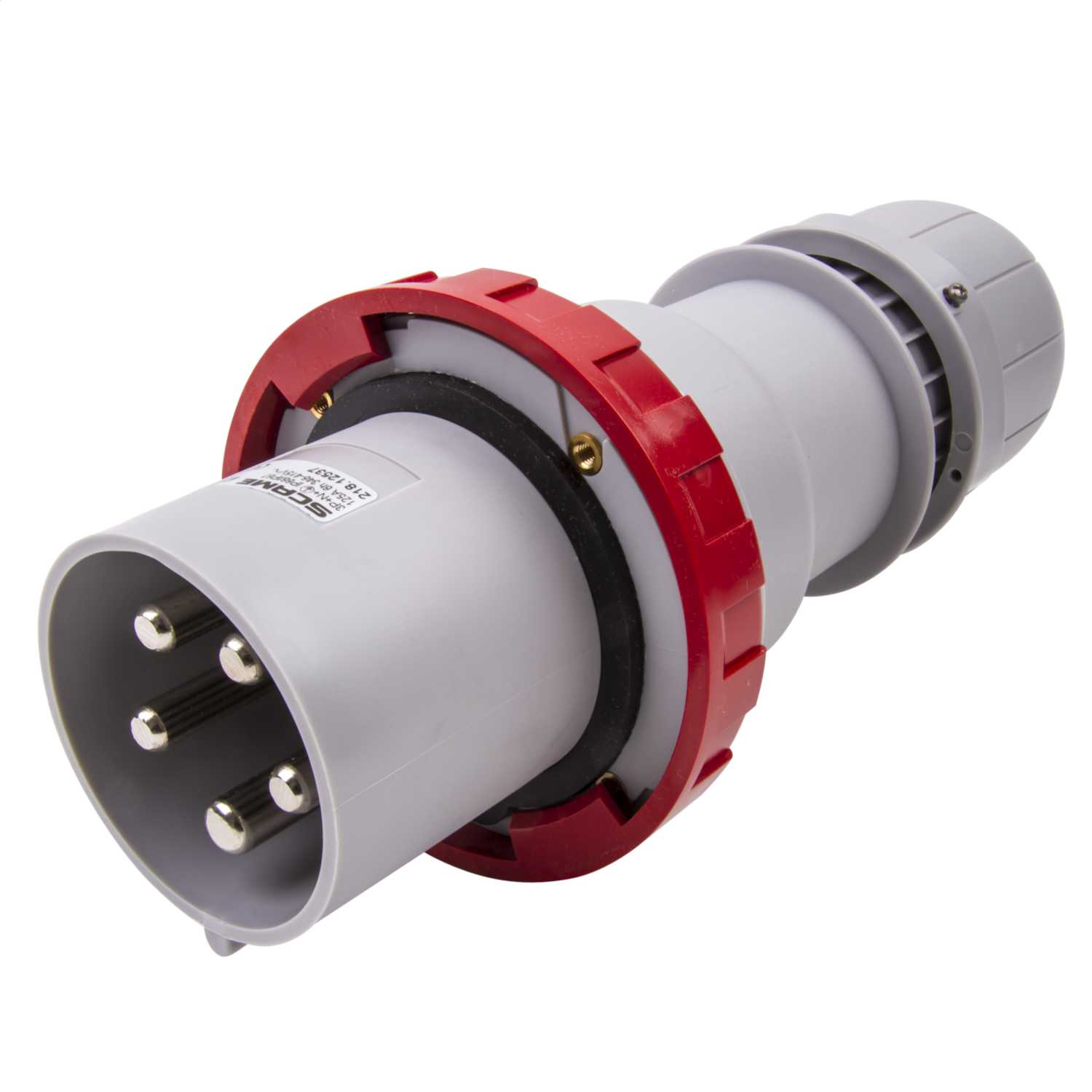 Scame OPTIMA 125A 3P+N+E Plug IP67 Red (218.12537) | CEF