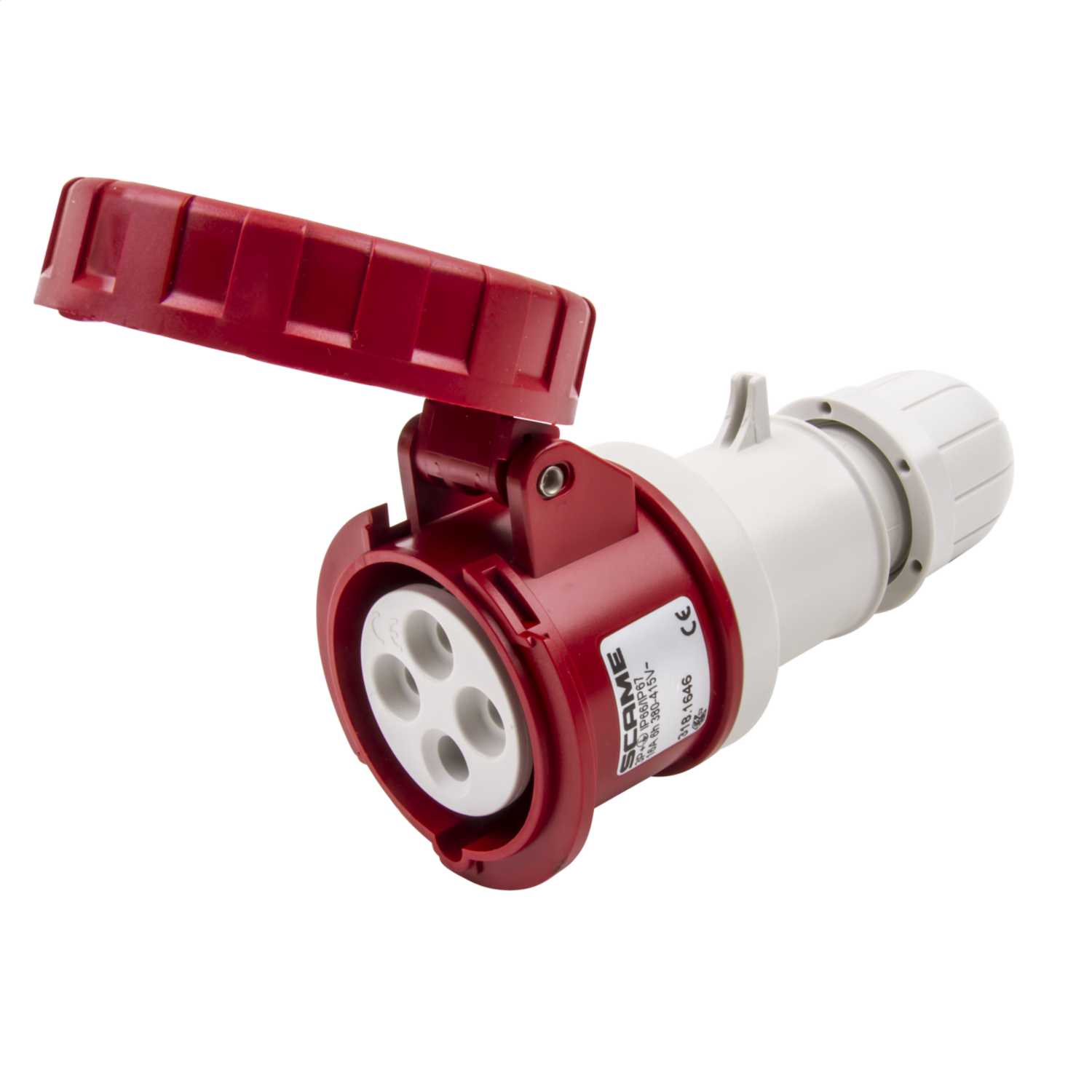 Scame OPTIMA 16A 3P+E 415V Coupler IP67 Red (318.1646) | CEF
