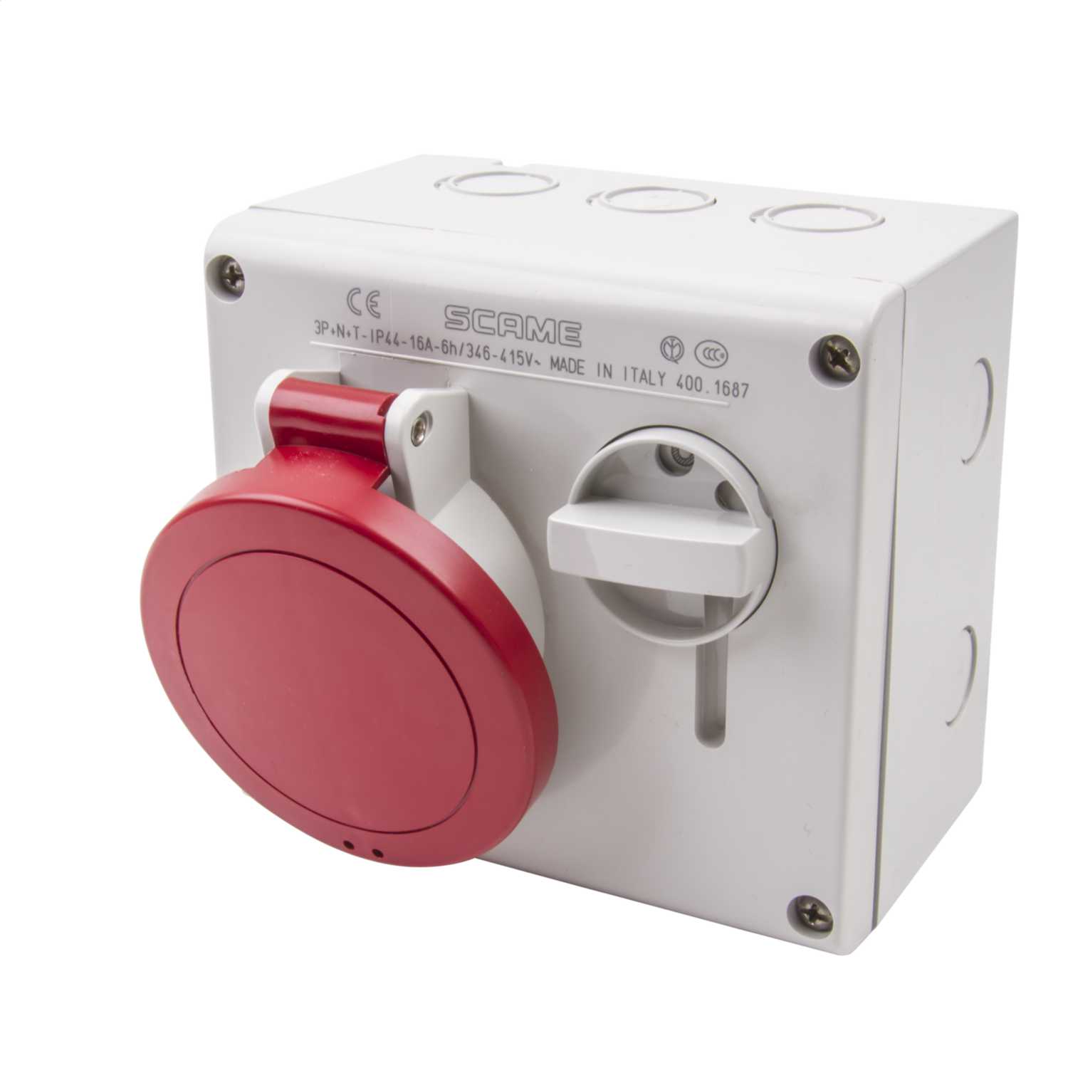 Scame OMNIA 16A 3P+N+E 415V Interlocked Socket IP44 (500.1687) | CEF