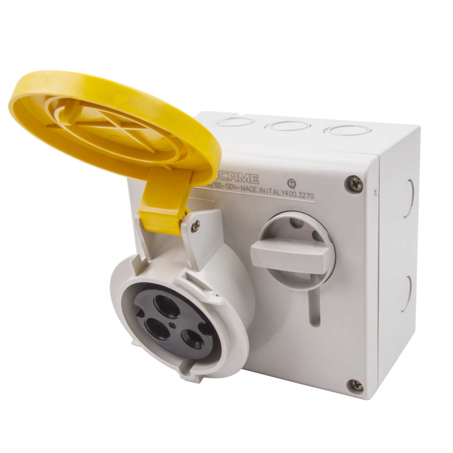 Scame OMNIA 32A 2P+E 110V Interlocked Socket IP44 (500.3270) | CEF