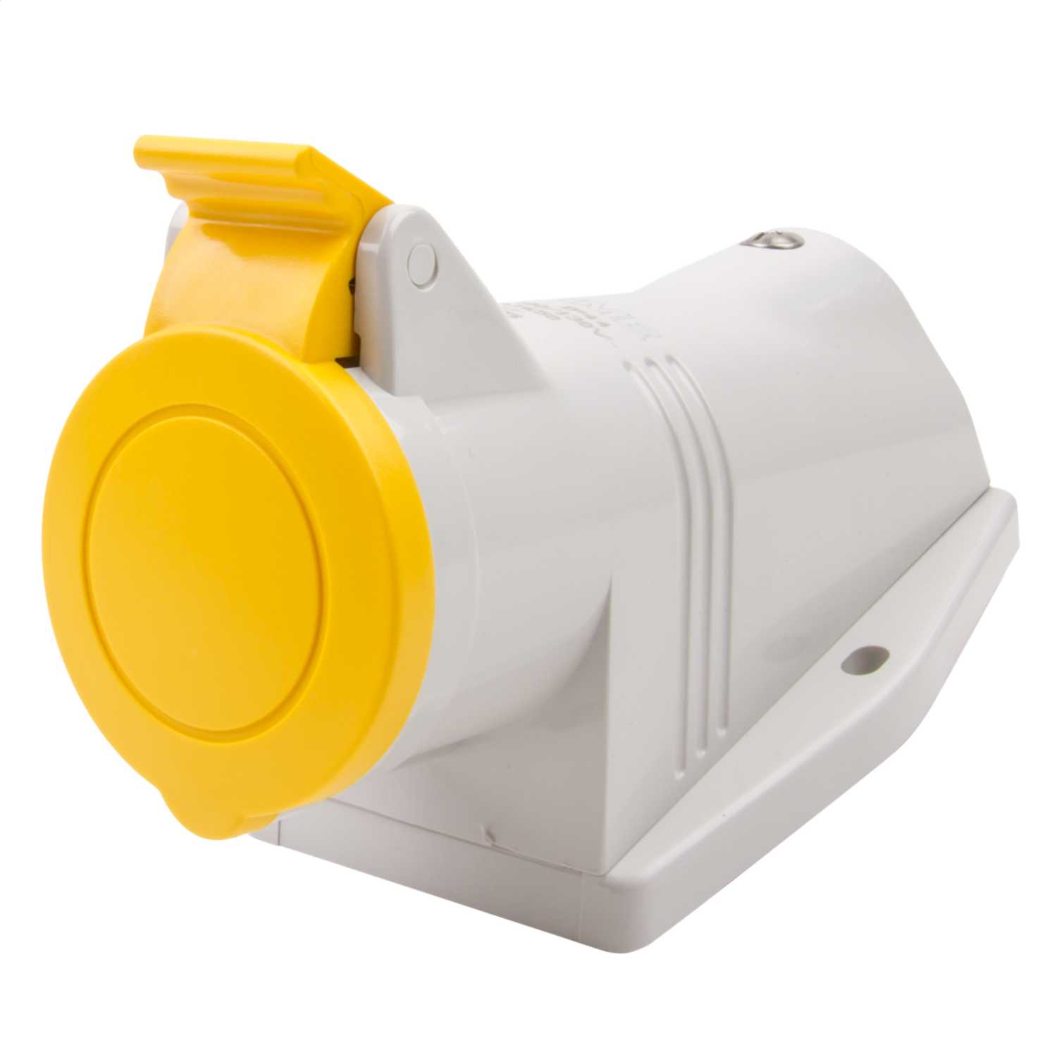 Scame OPTIMA-BASE 16A 2P+E 110V Wall Mounted Socket IP44 Yellow (513. ...