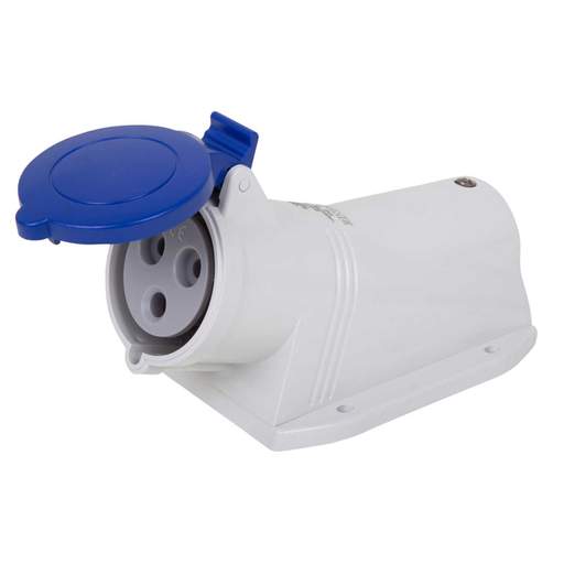 Scame Optima Base 32A 2P+E 230V Wall Mounted Socket IP44 Blue (513.3253 ...