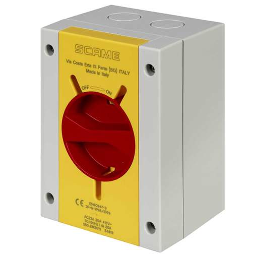 Scame 20A 4 Pole Rotary Isolator Switch IP66 / IP69 (590.EM2015) | CEF