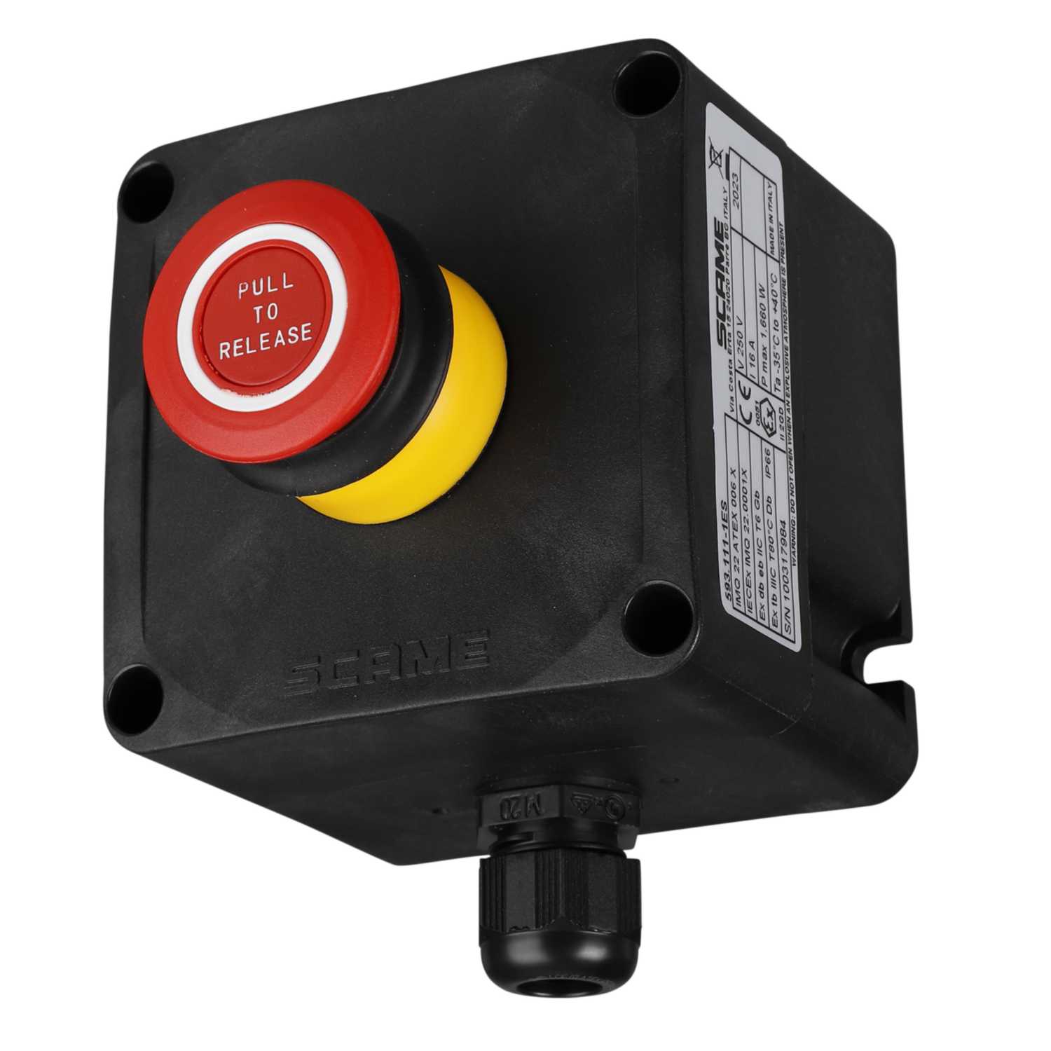 Scame Emergency Stop Pull Release Ex Control Station (593.111-1ES) | CEF
