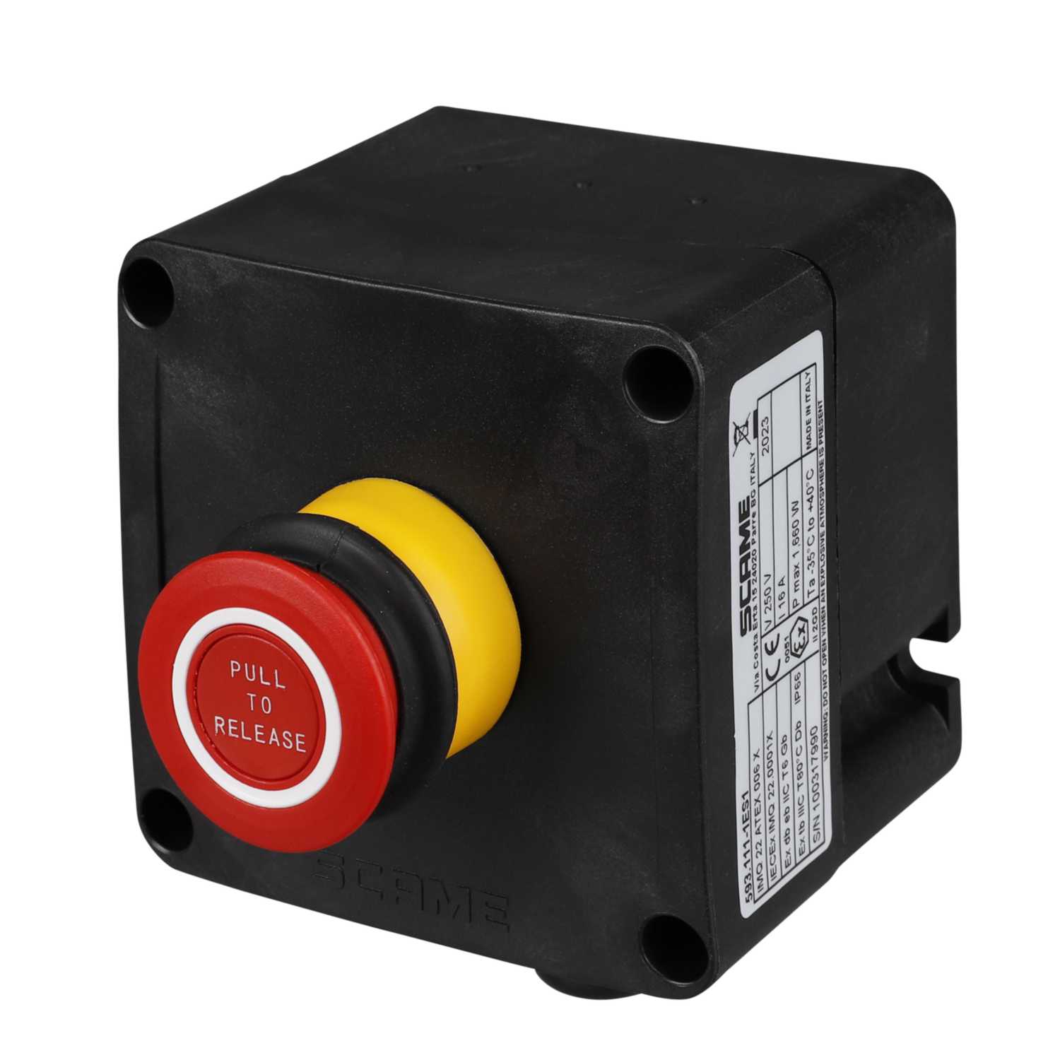 Scame Emergency Stop Pull Release Ex Control Station (593.111-1ES1) | CEF