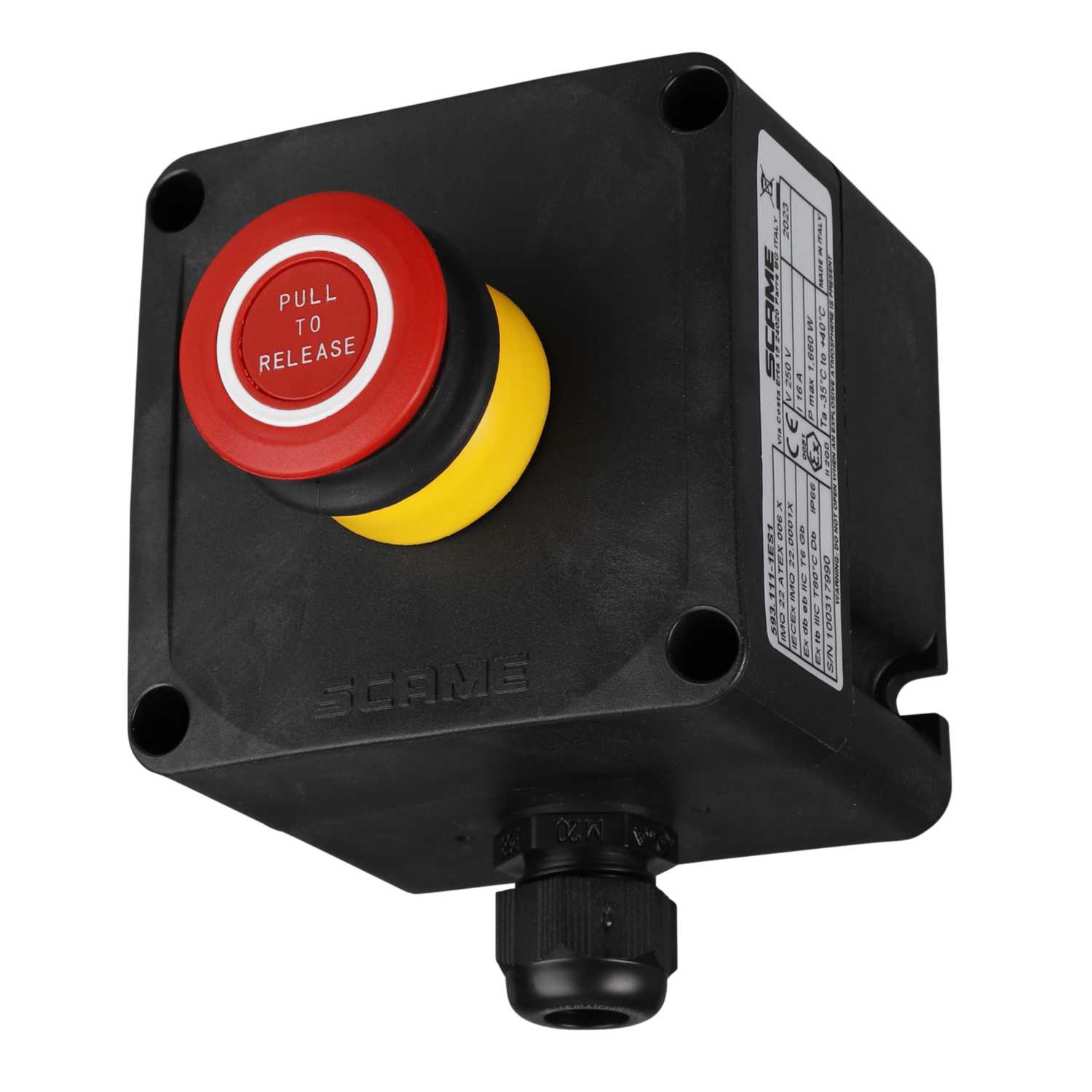 Scame Emergency Stop Pull Release Ex Control Station (593.111-1ES1) | CEF