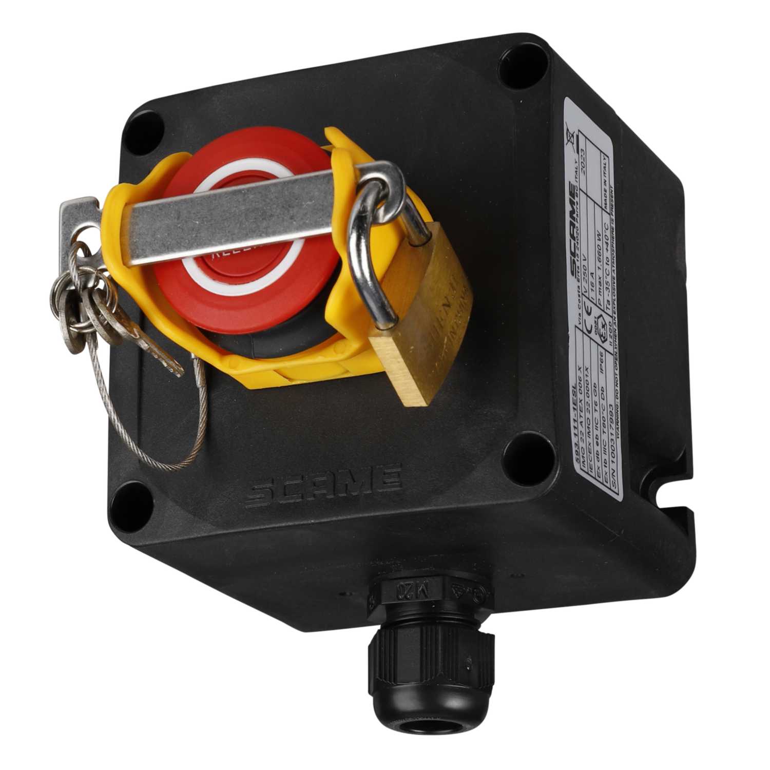 Scame Emergency Stop Pull Release Lockable Ex Control Station (593.111 ...