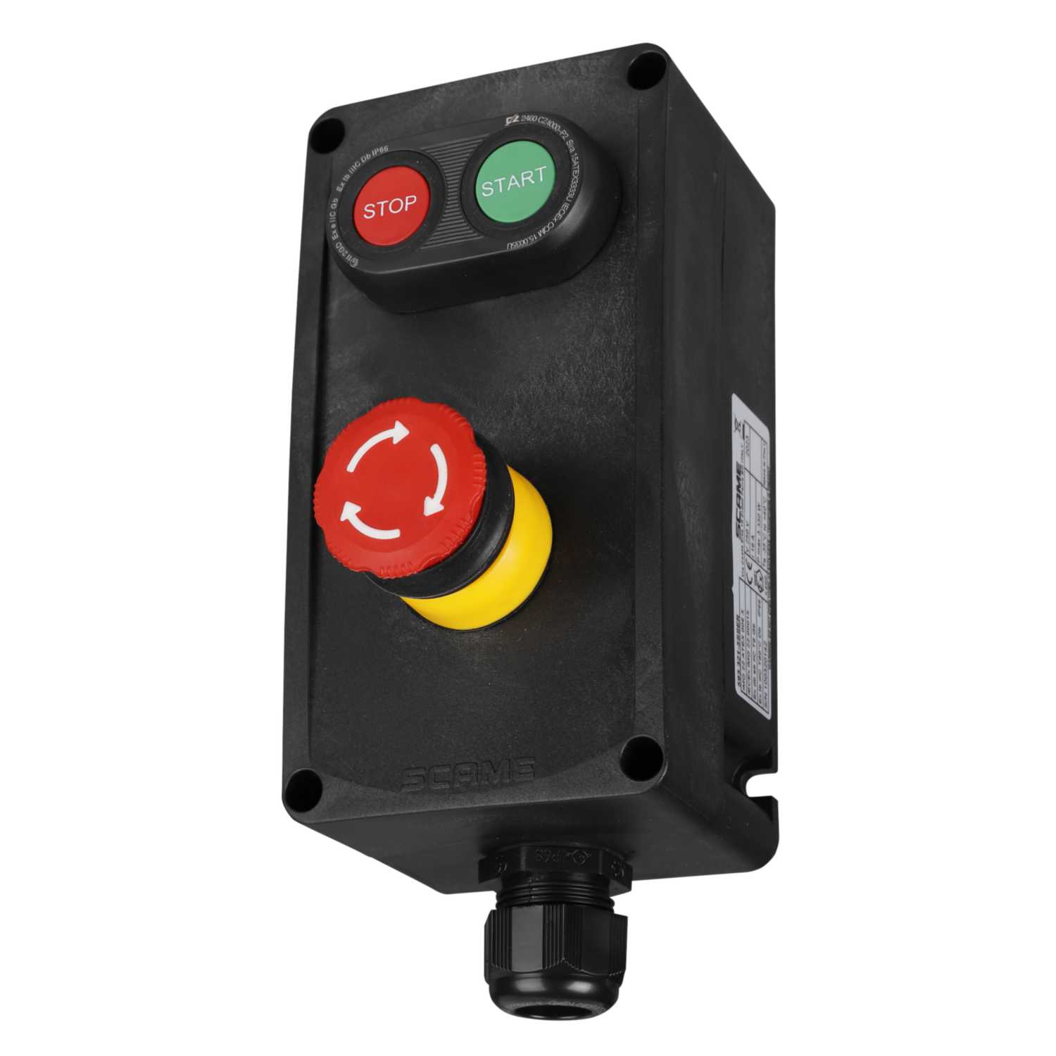 Scame Start / Stop Pushbutton / Emergency Stop Twist Release Ex Control ...