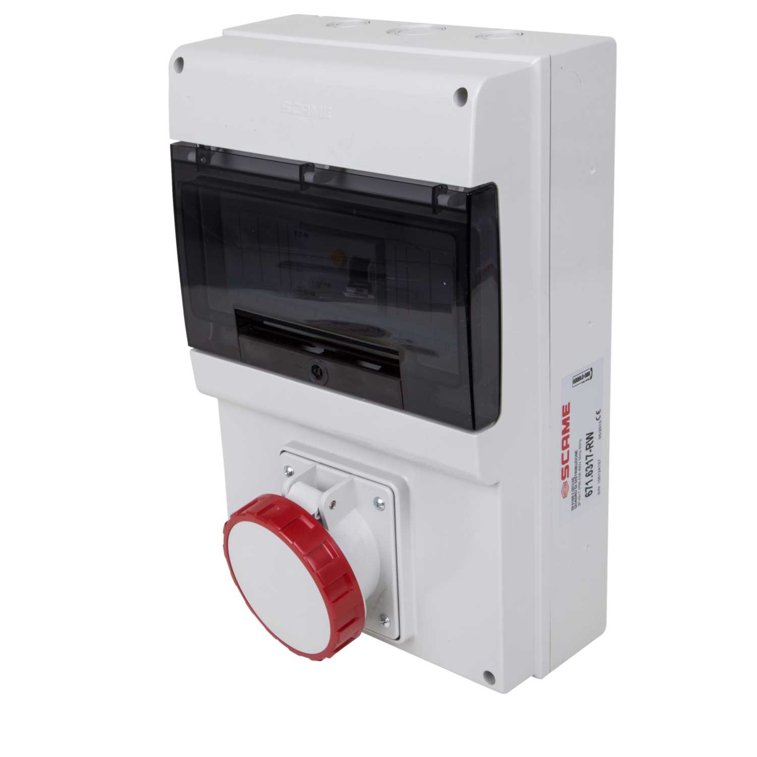 Scame DOMINO 63A 3P+N+E 415V RCD Protected Socket IP66 (671.6317-RW) | CEF