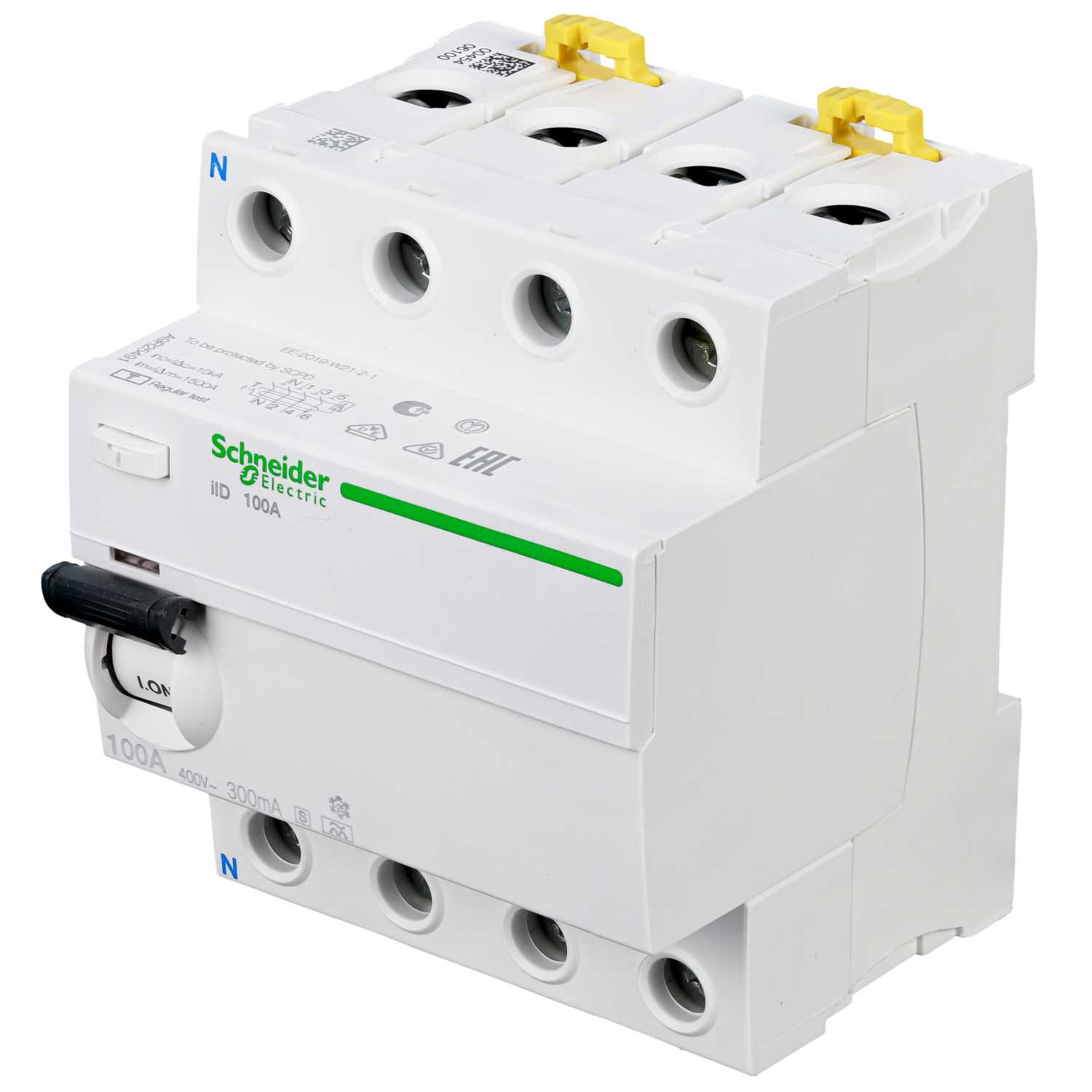 Schneider Acti9 100A 4 Pole 300mA Type A Selective Time Delay RCD ...