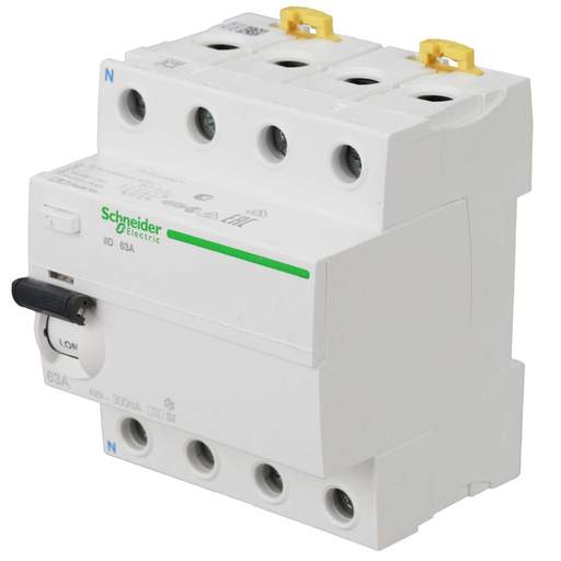 Schneider Acti9 63A 4 Pole 300mA Type A - SI DC Sensitive RCD (A9R34463 ...