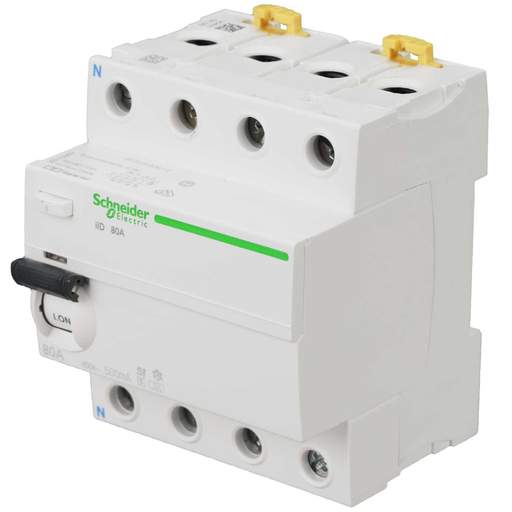 Schneider Acti9 80A 4 Pole 500mA Type A - SI Selective Time Delay RCD ...