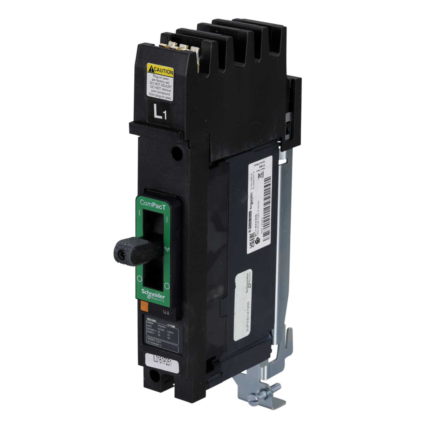 Schneider Square D I-Line 16A Single Pole 25kA NSX MCCB L1 (IL0161P251 ...