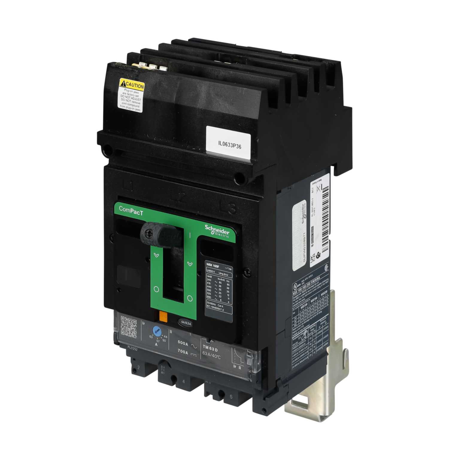 Schneider Square D I-Line 63A Triple Pole 36kA NSX MCCB (IL0633P36) | CEF