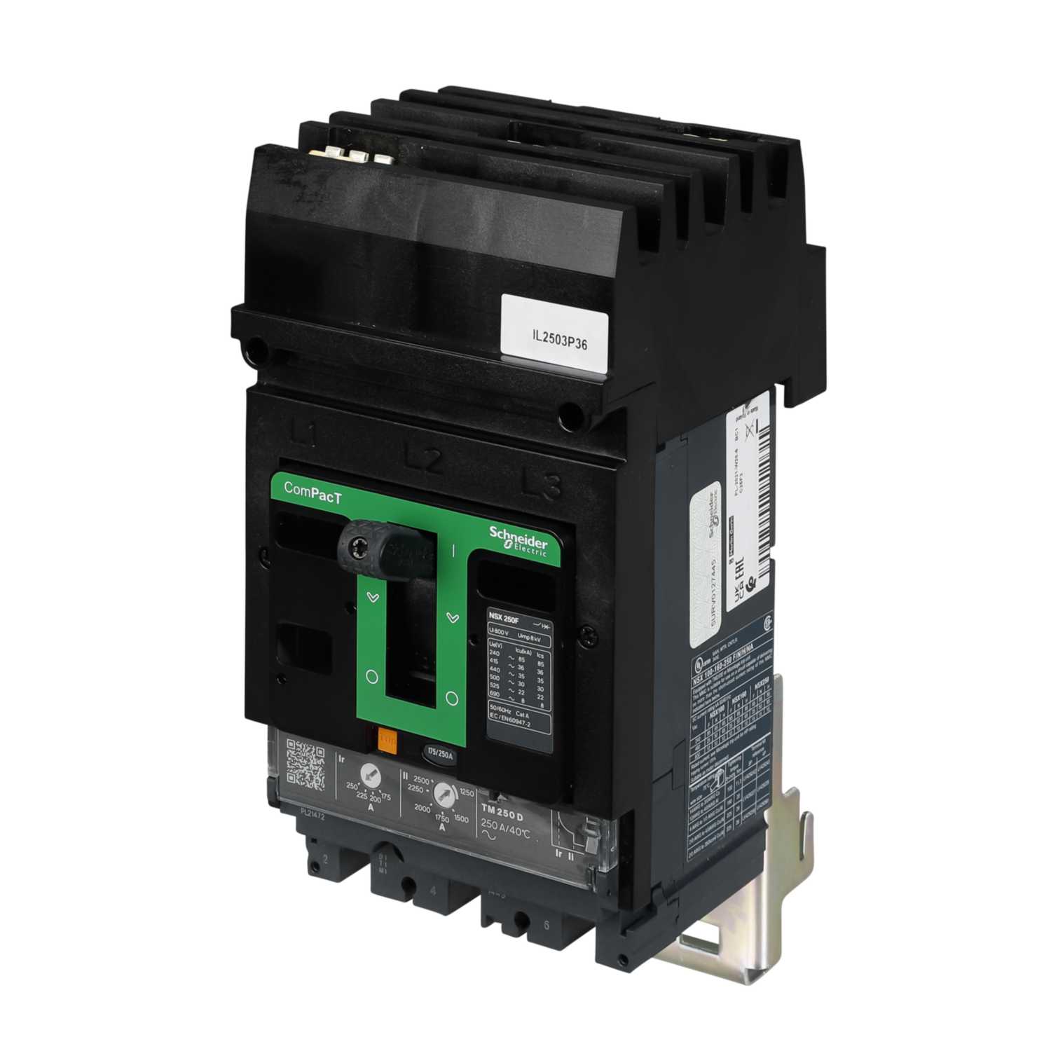 Schneider Square D I-Line 250A Triple Pole 36kA NSX MCCB (IL2503P36) | CEF