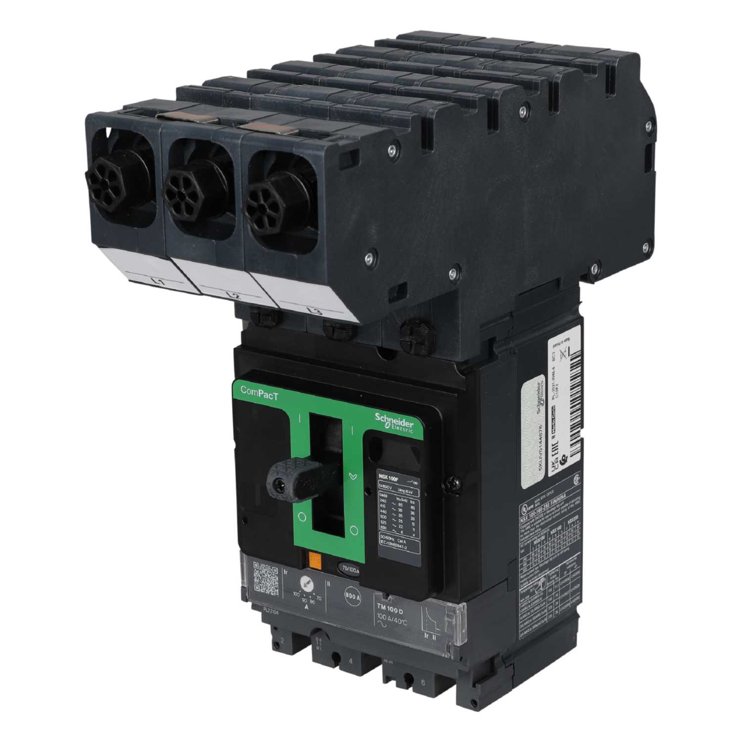 Schneider Merlin Powerpact4 100A Triple Pole 36kA NSX MCCB (PP41003X) | CEF