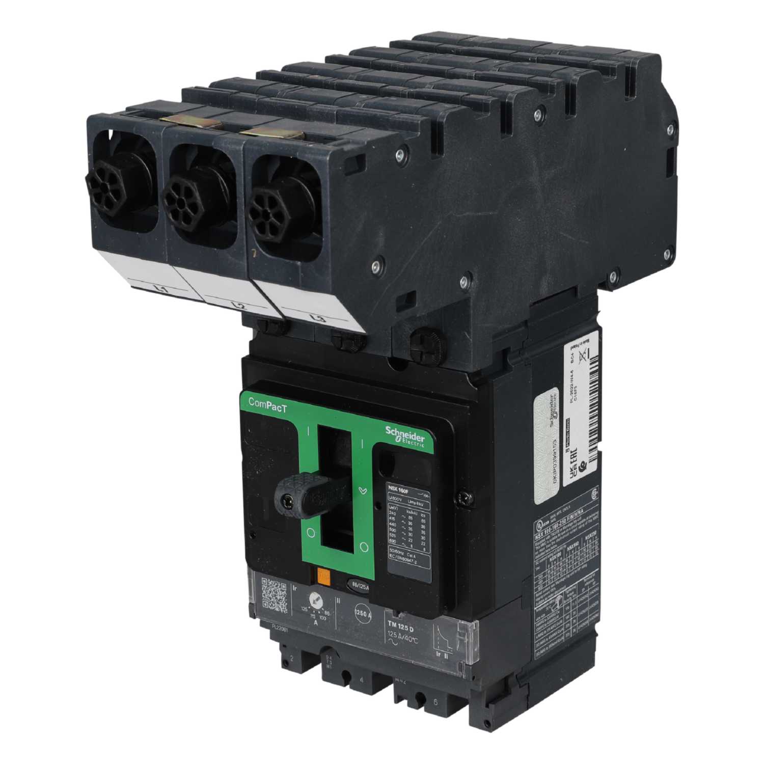 Schneider Merlin Powerpact4 125A Triple Pole 36kA NSX MCCB (PP41253X) | CEF