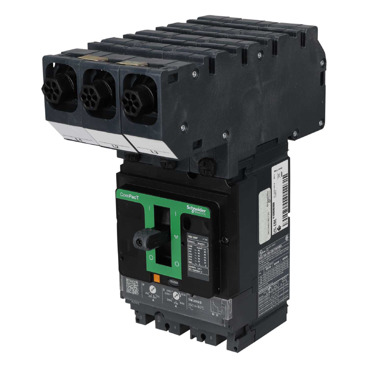 Schneider Merlin Powerpact4 250A Triple Pole 36kA NSX MCCB (PP42503X) | CEF