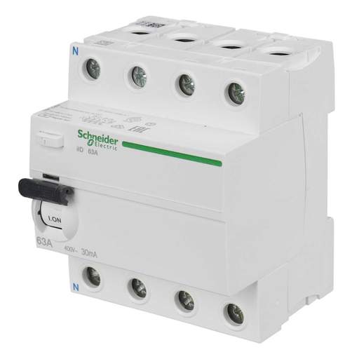 Schneider Square D IKQ 63A 4 Pole 30mA Type A RCD (SED21463) | CEF