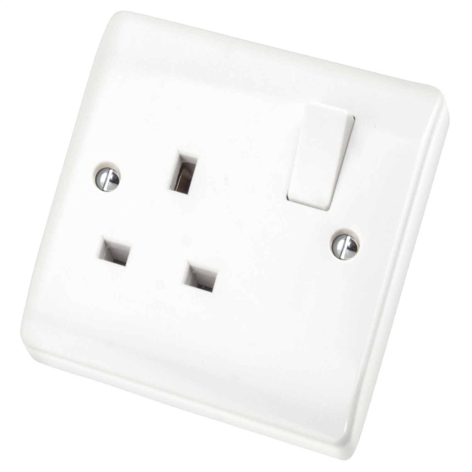 Scolmore Click Curva 13A 1 Gang Switched Socket White (CCA605) | CEF