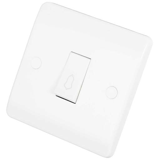 Scolmore Click Mode 10A 1 Gang 1 Way Retractive Switch Marked Bell ...