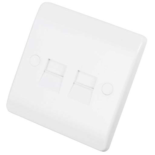 Scolmore Click Mode 2 Gang Secondary Telephone Socket White (CMA127) | CEF