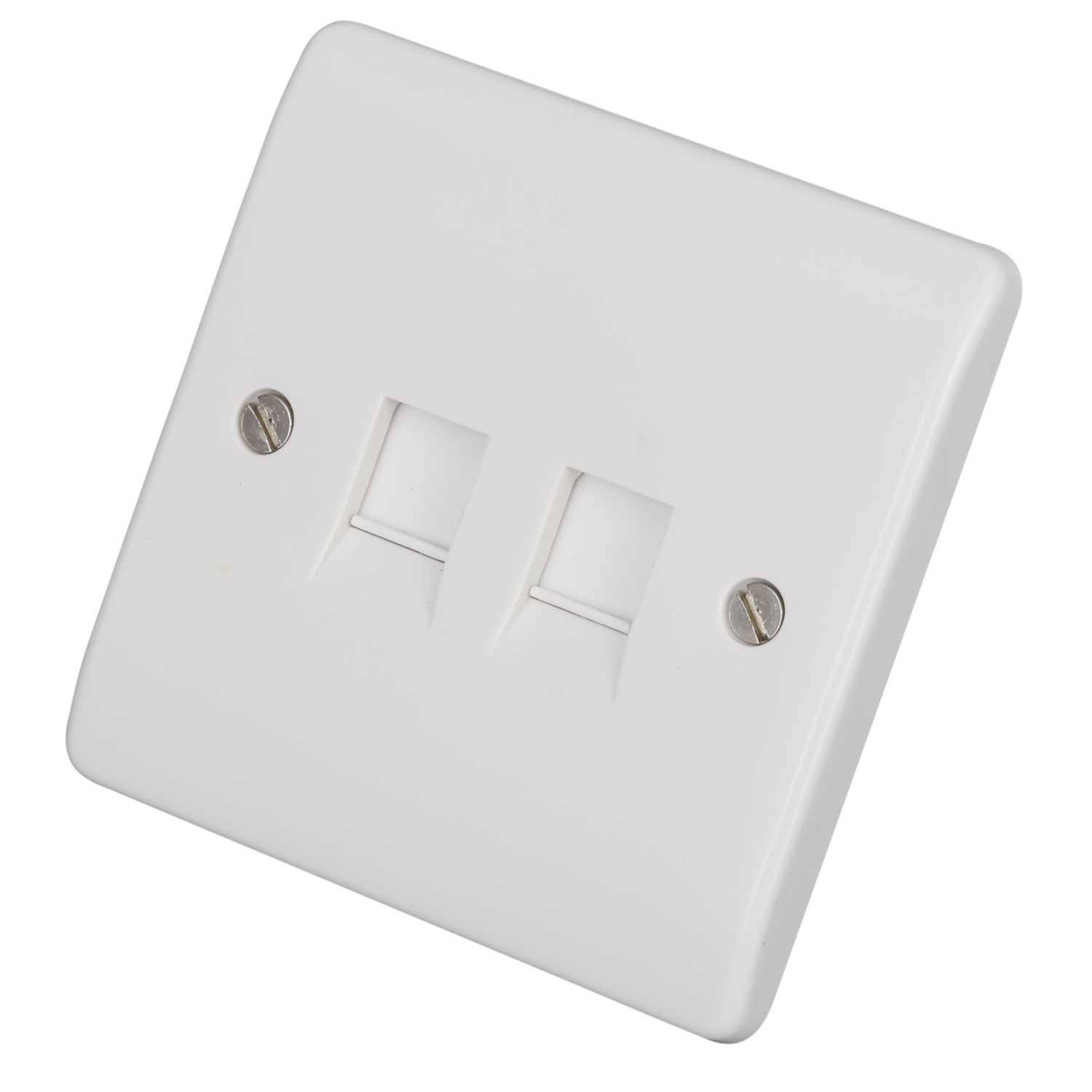 Scolmore Click Mode 1 Gang Twin RJ45 CAT5E Socket (CMA132) | CEF