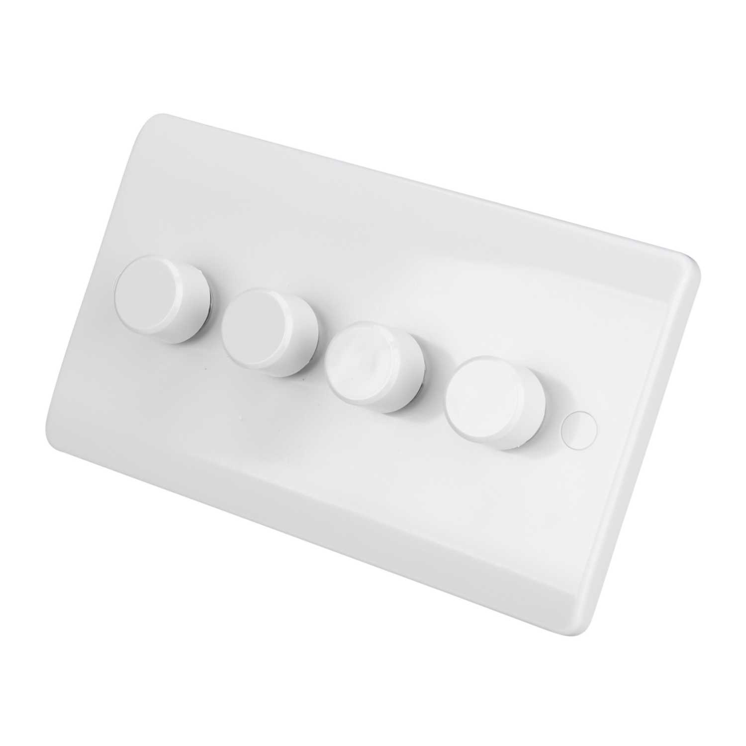 Scolmore Click Mode 4 Gang 2 Way 100W Dimmer Switch White (CMA164) | CEF