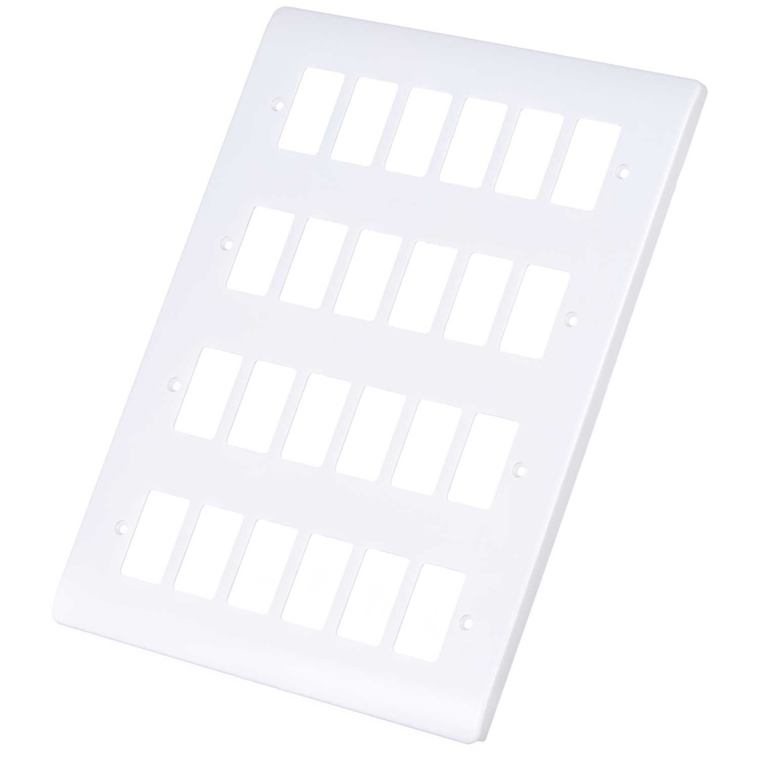 Scolmore Click Gridpro Mode 24 Gang Front Plate White (CMA20524) | CEF
