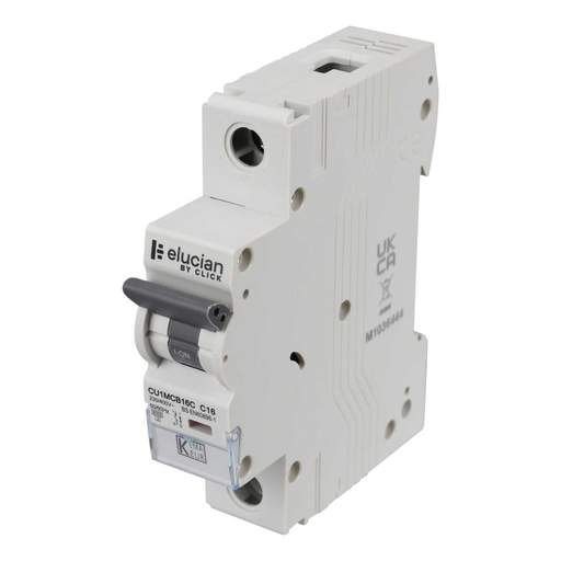 Scolmore Click Elucian 16A Single Pole 6kA C Curve MCB (CU1MCB16C) | CEF