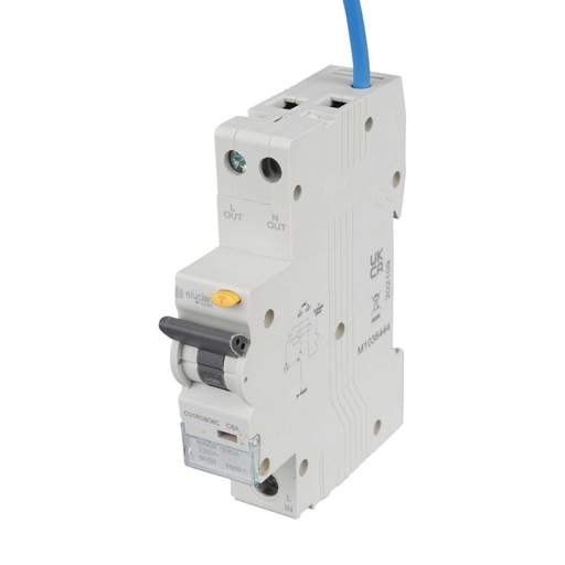 Scolmore Click Elucian 6A 1P+N 1 Module C Curve 6kA 30mA Type A RCBO (CU1RCBO6C) | CEF