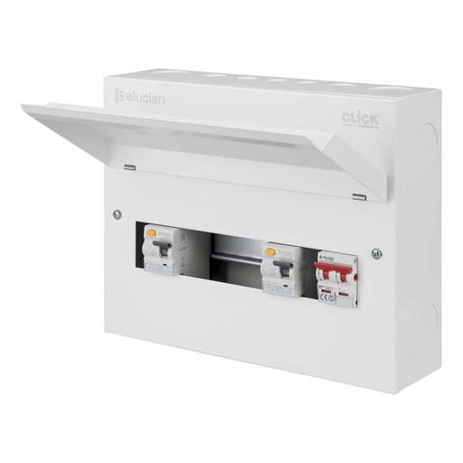 Scolmore Click Elucian 14 Way 4 + 4 Dual 80A Type A RCD Metal Clad ...