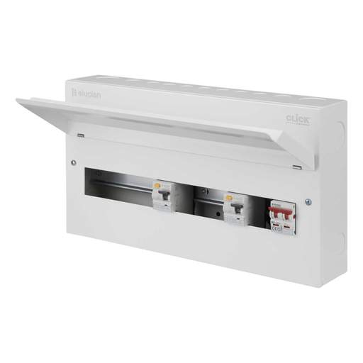 Scolmore Click Elucian 22 Way 8 + 8 Dual 80A Type A RCD Metal Clad ...