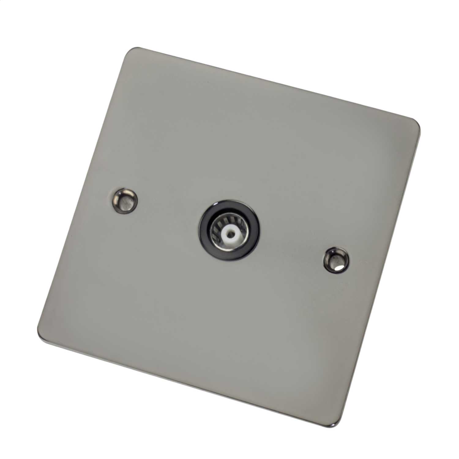 Scolmore Click Define 1 Gang Isolated Coaxial Socket Black Insert Black ...