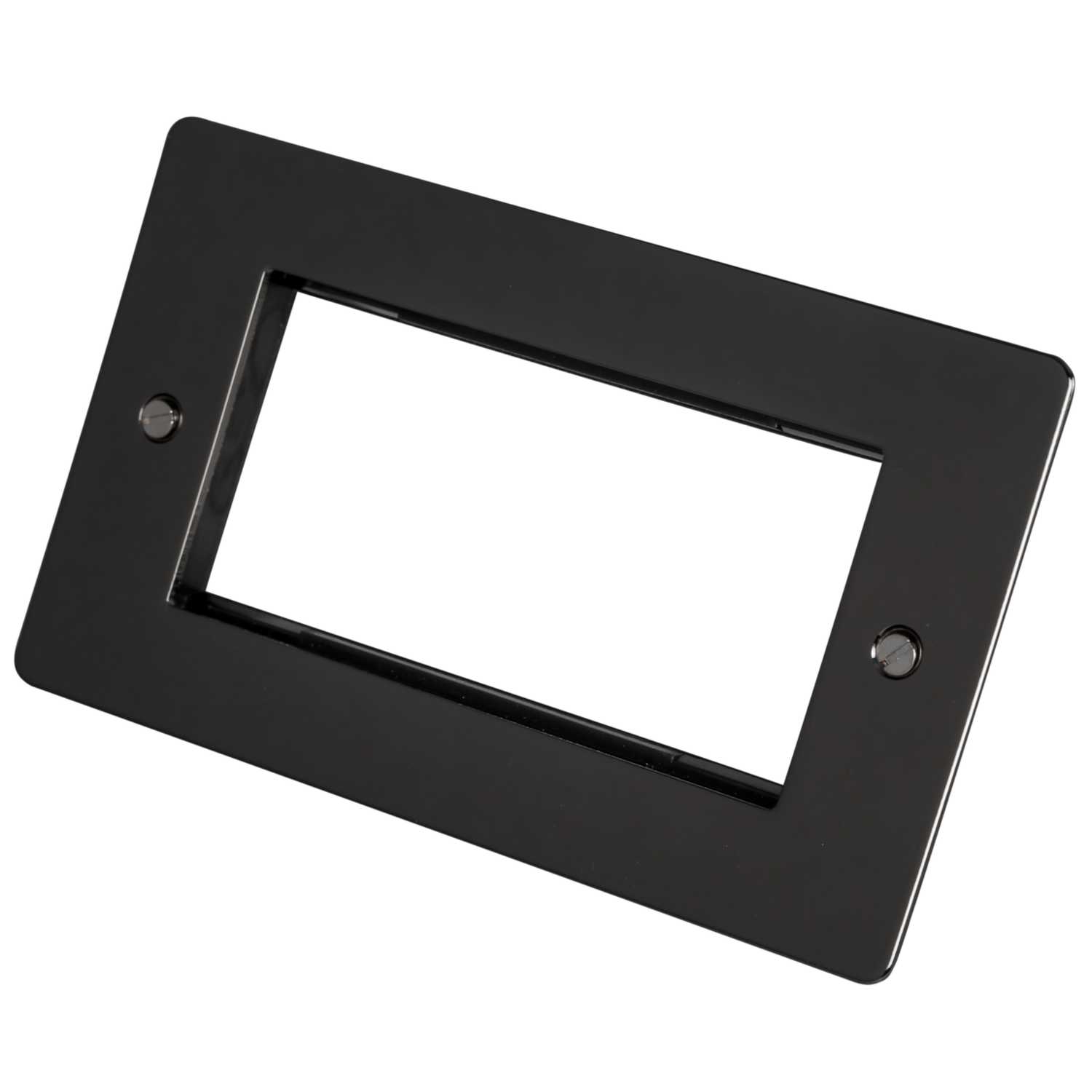 Scolmore Click Define 2 Gang 4 Euro Module Front Plate Black Nickel ...