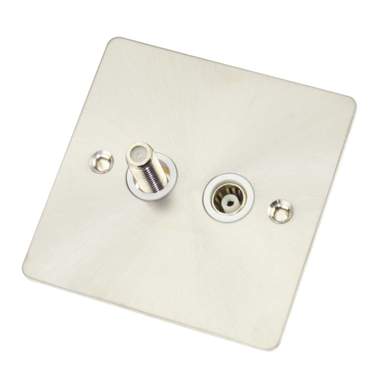 Scolmore Click Define 1 Gang Satellite and Coaxial Socket White Insert ...