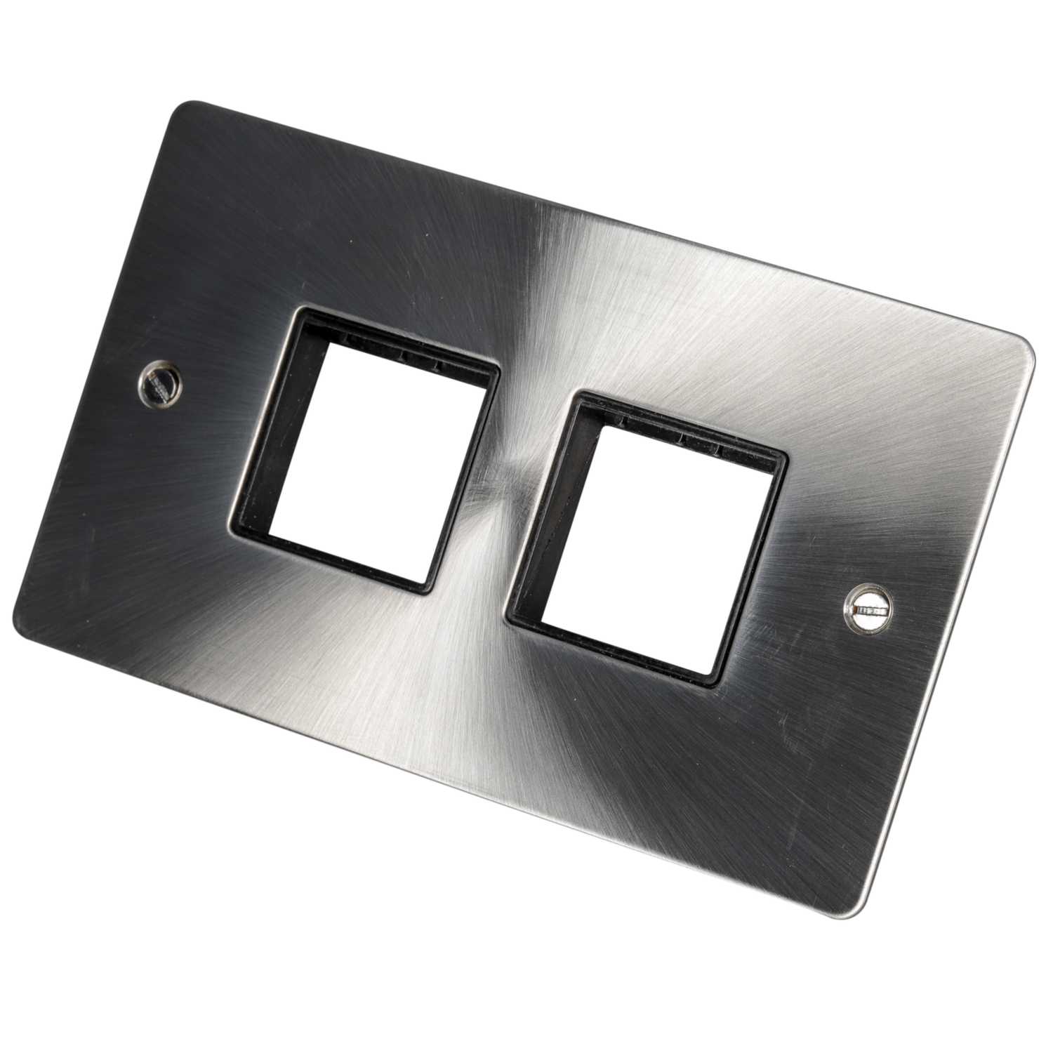 Scolmore Click Define 2 Gang 2 + 2 Minigrid Module Front Plate Black ...