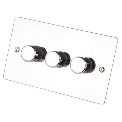 Scolmore Click Define 400W 3 Gang 2 Way Dimmer Switch Polished Chrome ...