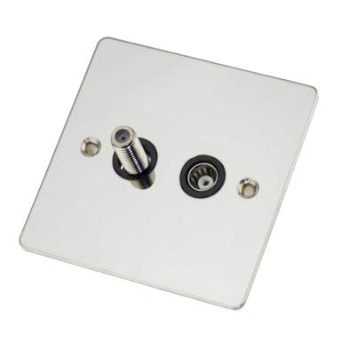 Scolmore Click Define 1 Gang Isolated Satellite and Coaxial Socket ...