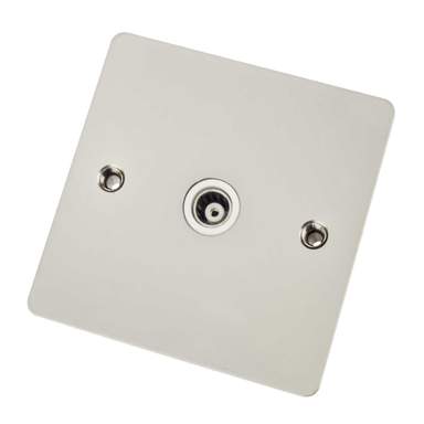 Scolmore Click Define 1 Gang Isolated Coaxial Socket White Insert Pearl ...