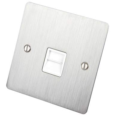 Scolmore Click Define 1 Gang Secondary Telephone Socket White Insert ...